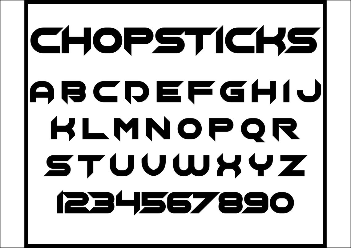 Chopsticks Font, Computer Hacker Font, Glitch Effect Font, Hacker Font ...