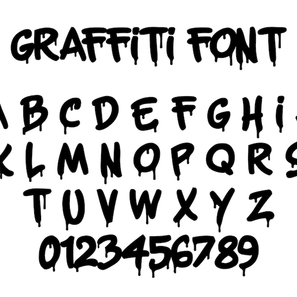 Airbrush Font - Etsy