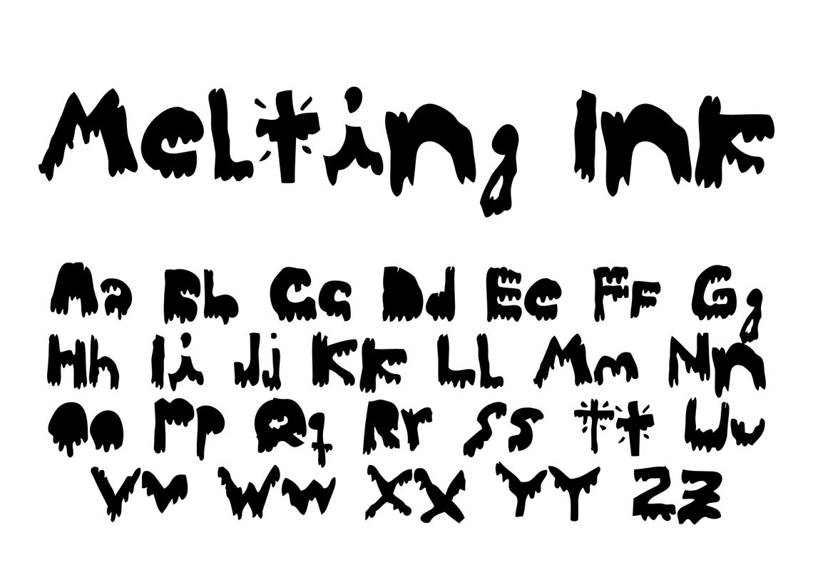 Dripping Alphabet Font SVG, Dripping Alphabet, Cut Files, Svg File ...
