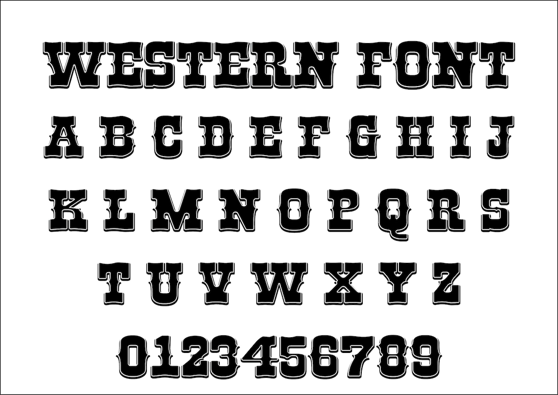 Western Font Svg, Cowboy Font Svg, Cowboy Western Font, Rodeo Font Svg ...