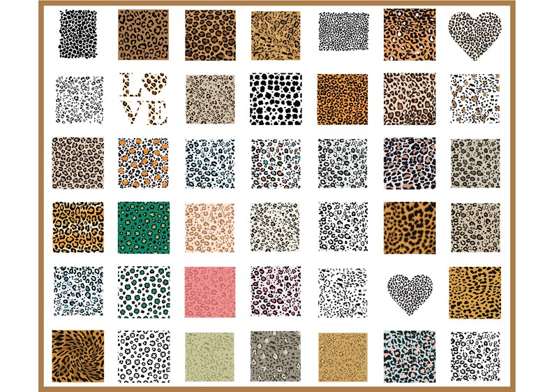 Tiger Print SVG, Leopard Print Bundle SVG, Instant Download, Tiger SVG ...