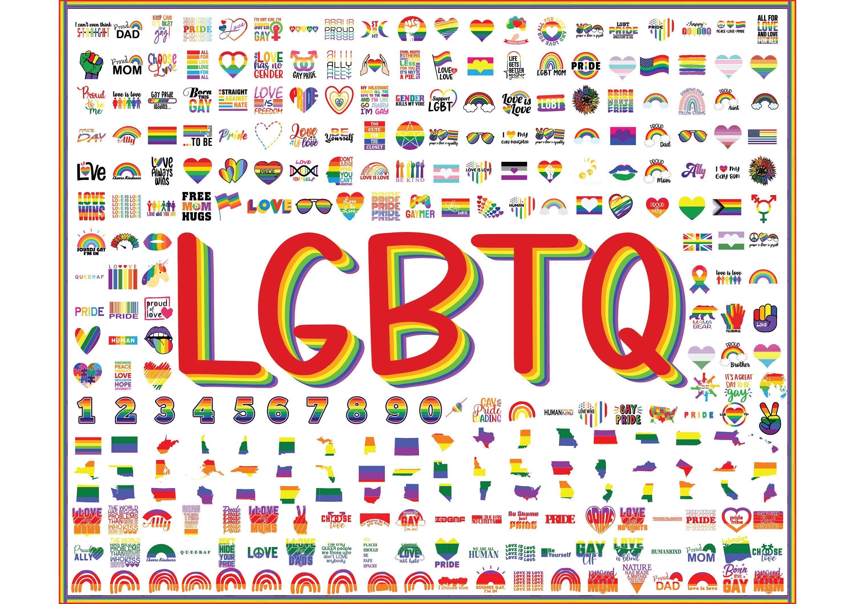300+ LGBTQ SVG Bundle, LGBT Svg, Pride Svg, Gay Pride Svg, Lgbt Quotes ...