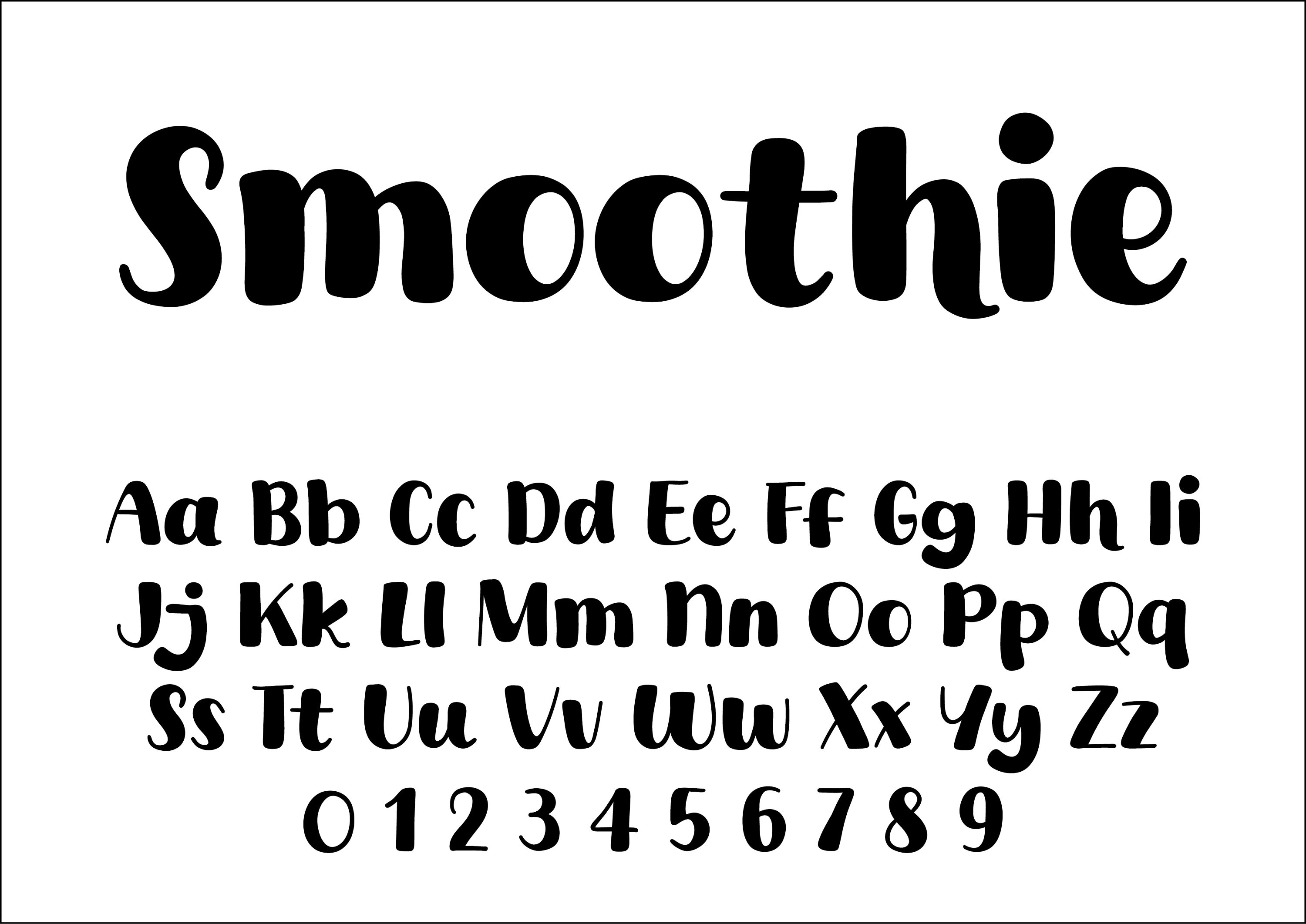 Smoothie Font, Handwritten Font, Cricut Font, Procreate Font, Cute Font ...