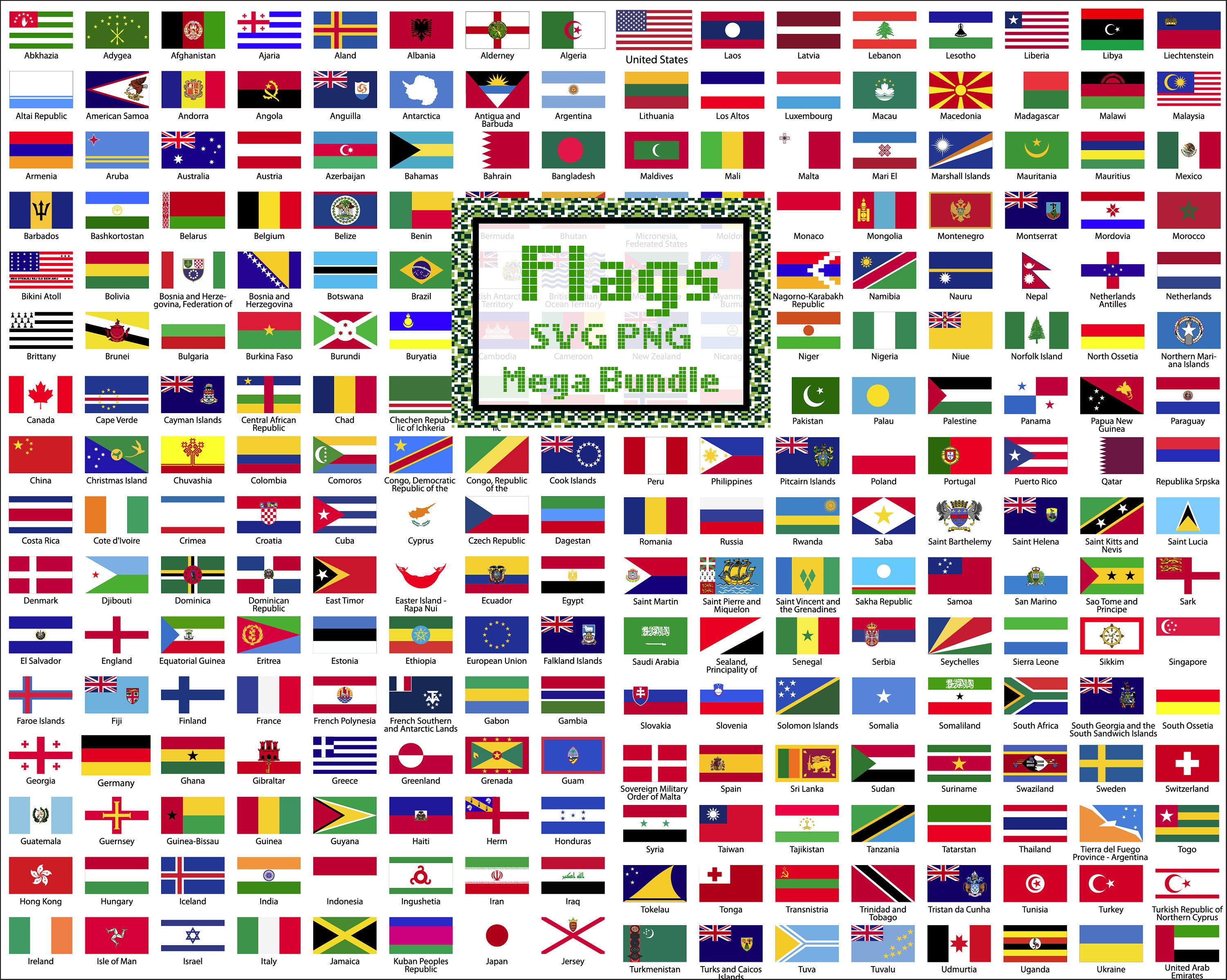 540+ Flags SVG Bundle, Flag PNG, World Flags SVG, Country Svg, Country ...