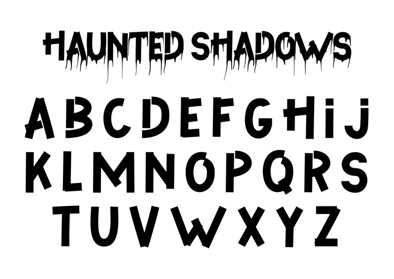 Haunted Shadows Font, Halloween Font, Spooky Font, Ghost Font, Witch ...
