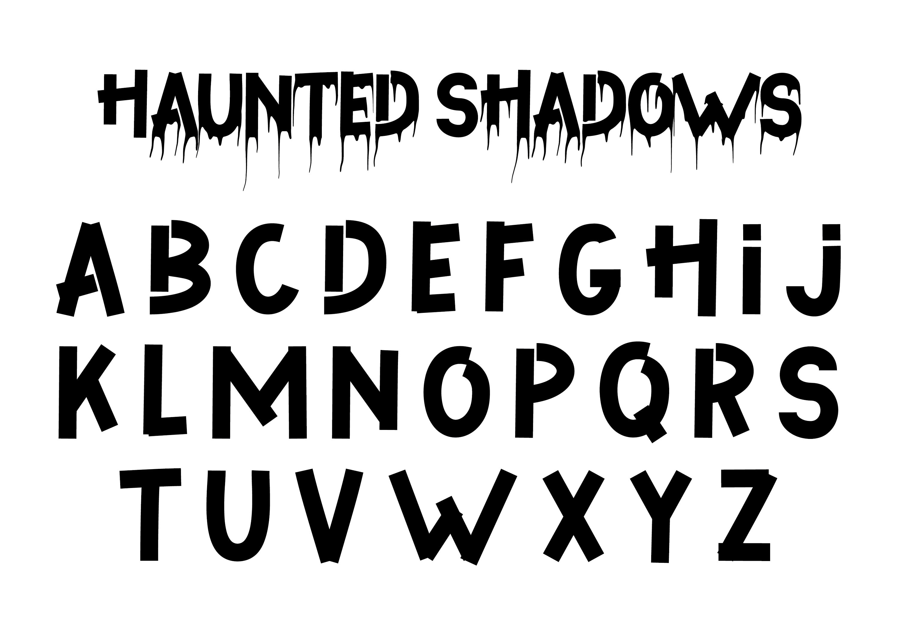 Haunted Shadows Font, Halloween Font, Spooky Font, Ghost Font, Witch ...
