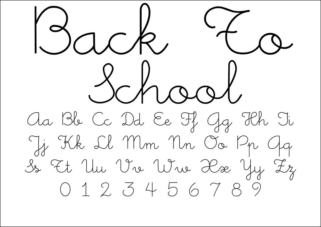 Back to School, Teacher Font, Student Fonts, Cricut Font, Handwriting ...