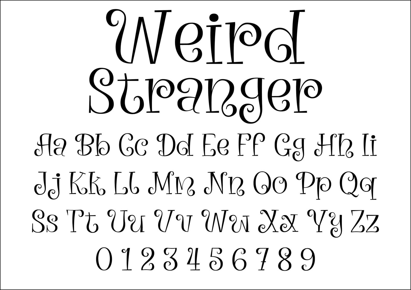 Weird Stranger Font, Halloween Font, Horror Font, Cricut Font, Spooky ...