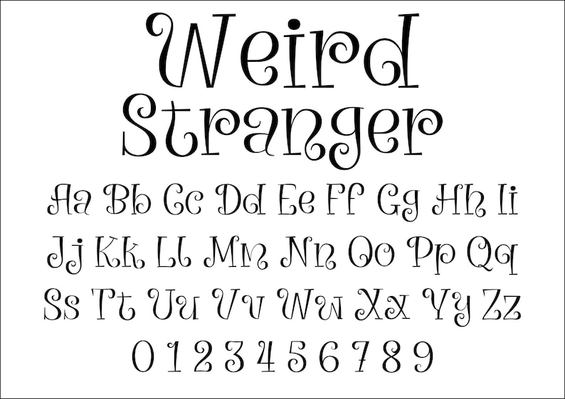 Weird Stranger Font, Halloween Font, Horror Font, Cricut Font, Spooky ...