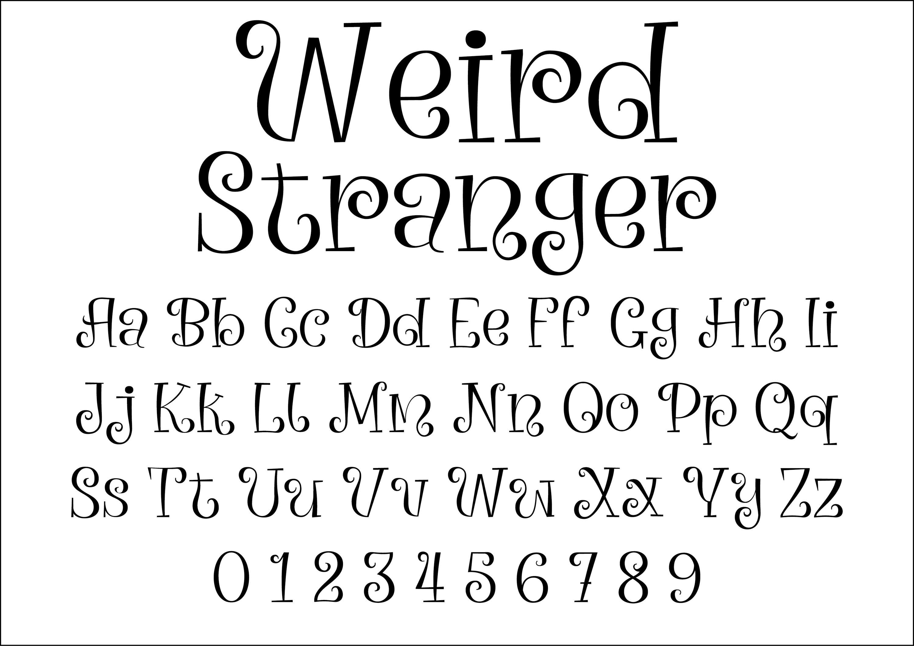 Weird Stranger Font, Halloween Font, Horror Font, Cricut Font, Spooky Font, Fonts for Cricut ...