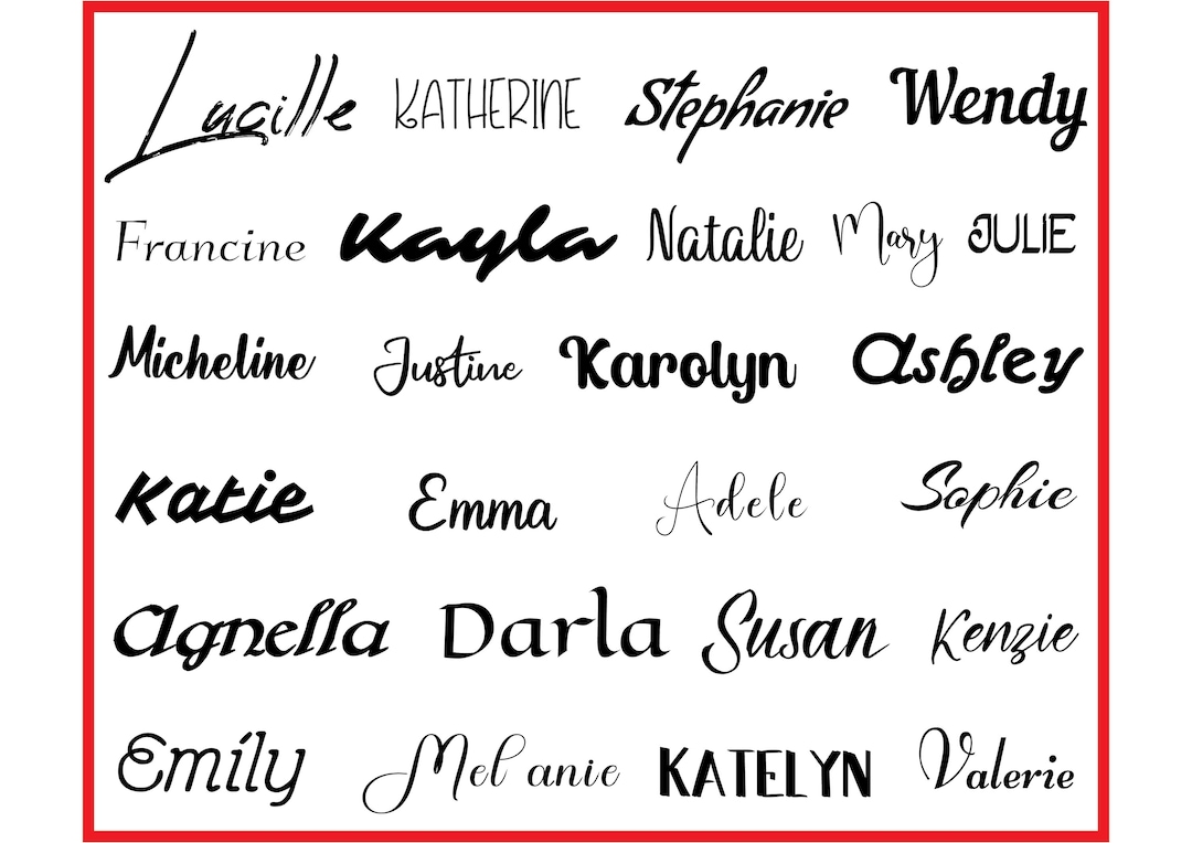 Girl Fonts - Font Bundle, Handwritten Font, Fonts for Cricut, Canva ...