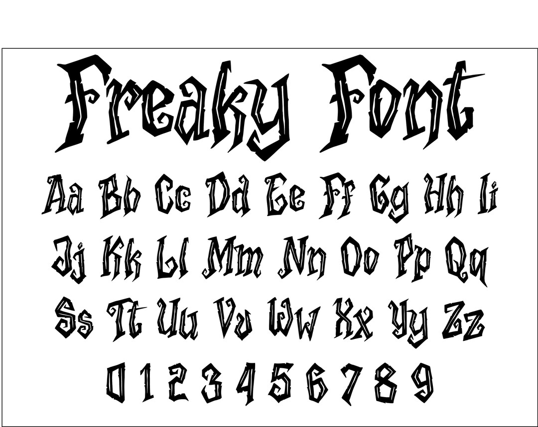 Freaky Font - Handwritten Font Halloween Font, Cricut Font, Procreate ...