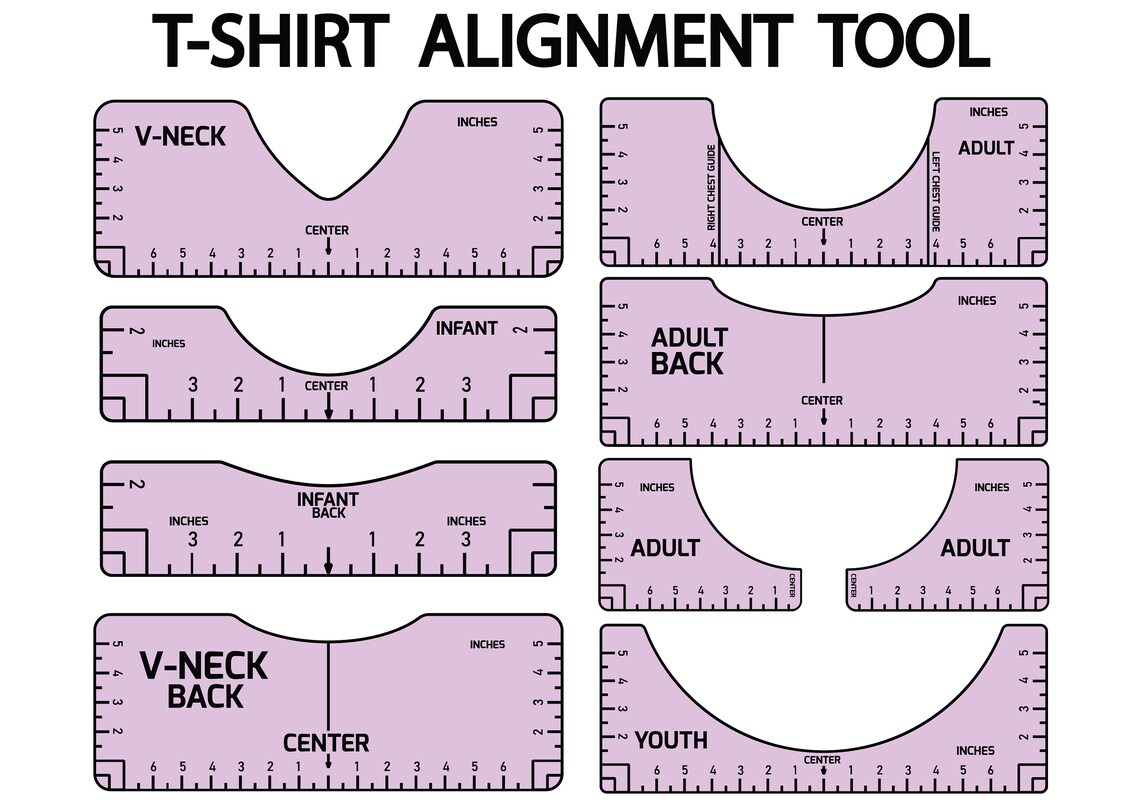 T-shirt Alignment Tool, Tool SVG, T-shirt Ruler SVG, T-shirt Alignment ...