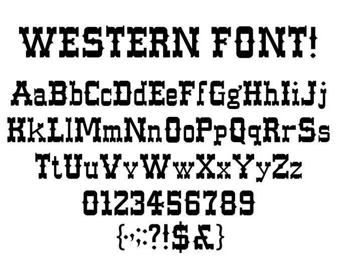 Western Font Svg, Cowboy Font Svg, Cowboy Western Font, Rodeo Font Svg ...