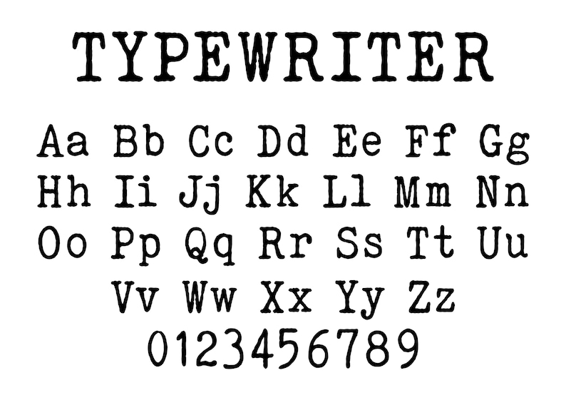 Typewriter Font SVG, Typewriter Svg, Instant Download, Typewriter ...
