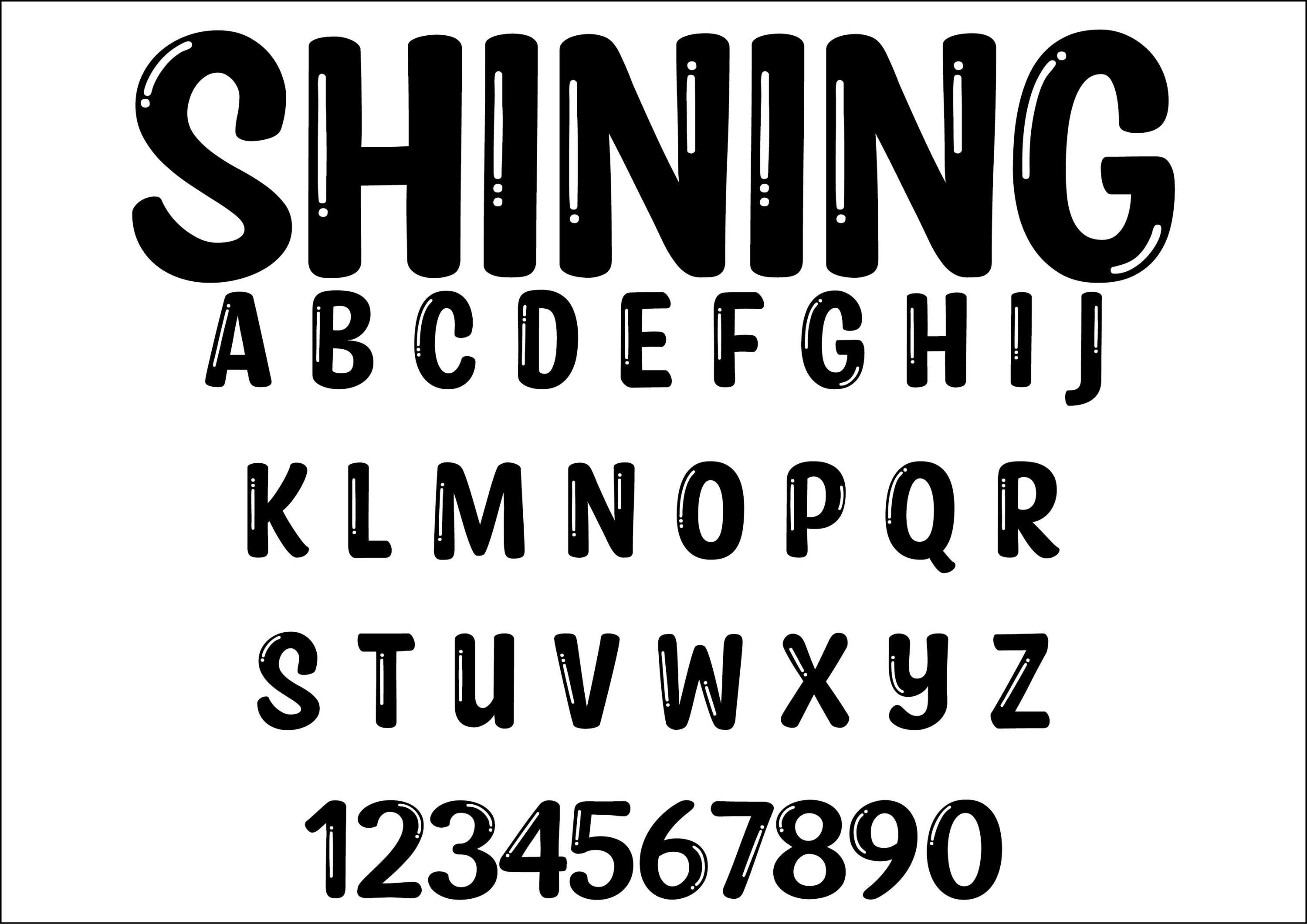 Shining Font, Bold Handwritten Font, Smooth Font, Shiny Font, Cricut ...