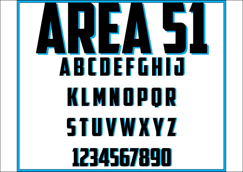 Area 51 Font, Handwritten Font, Cricut Font, Procreate Font, Cute Font ...