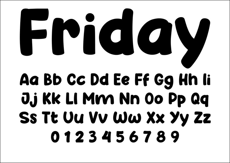 Friday Font, Handwritten Font, Cricut Font, Procreate Font, Cute Font ...