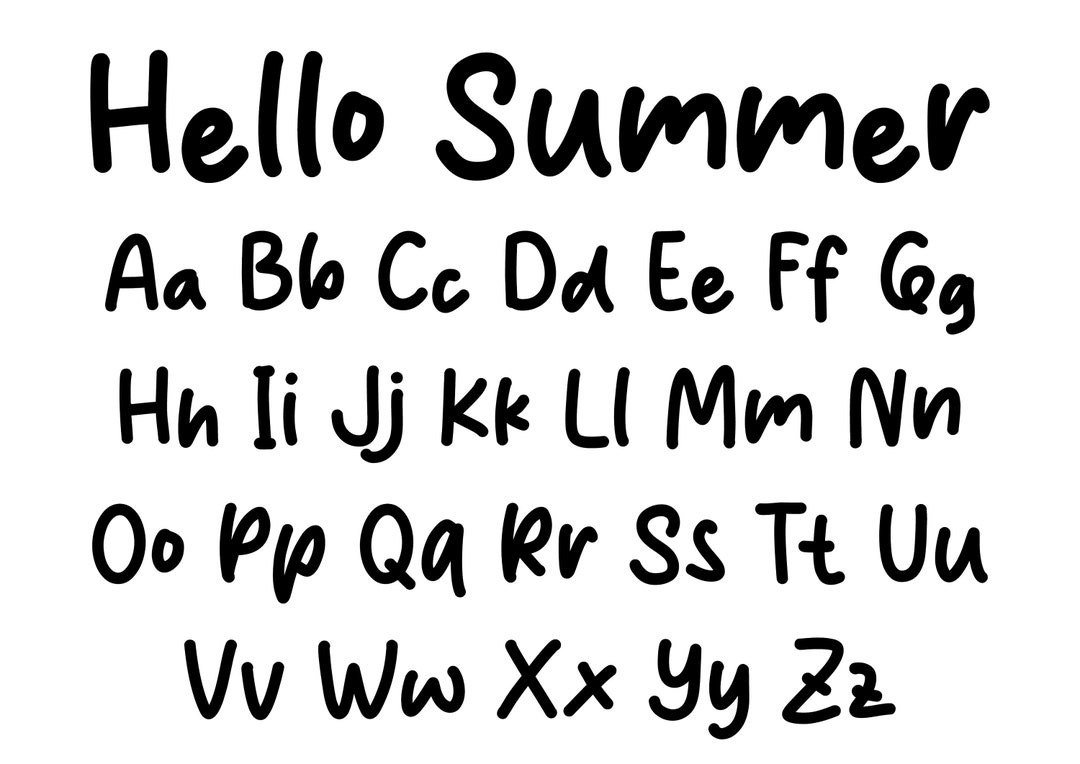 Hello Summer - Handwritten Script Font, Cricut Fonts, Calligraphy ...