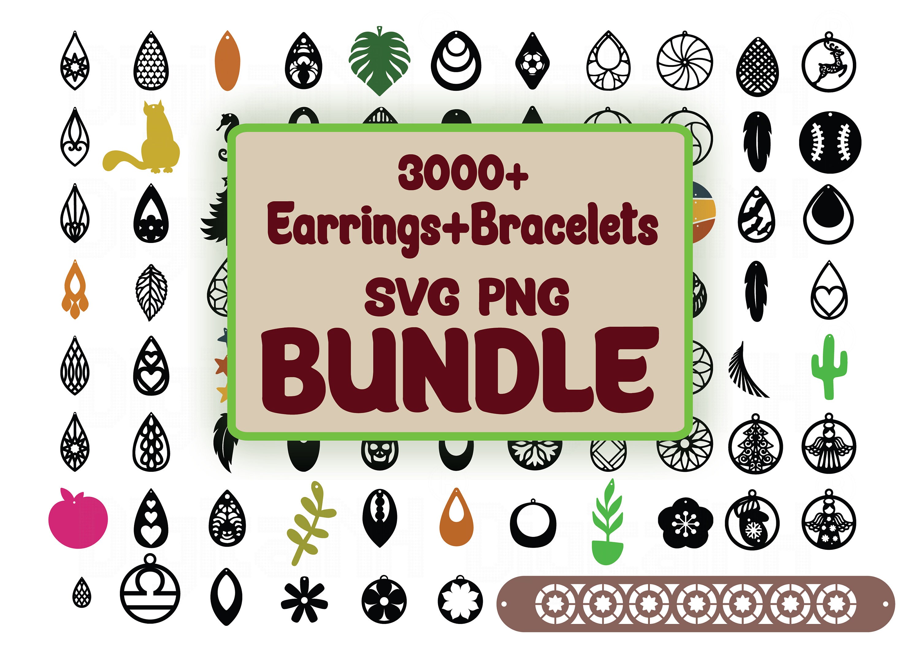 3000+ Earring SVG Bundle Earrings Svg Leather Earrings Svg Teardrop ...