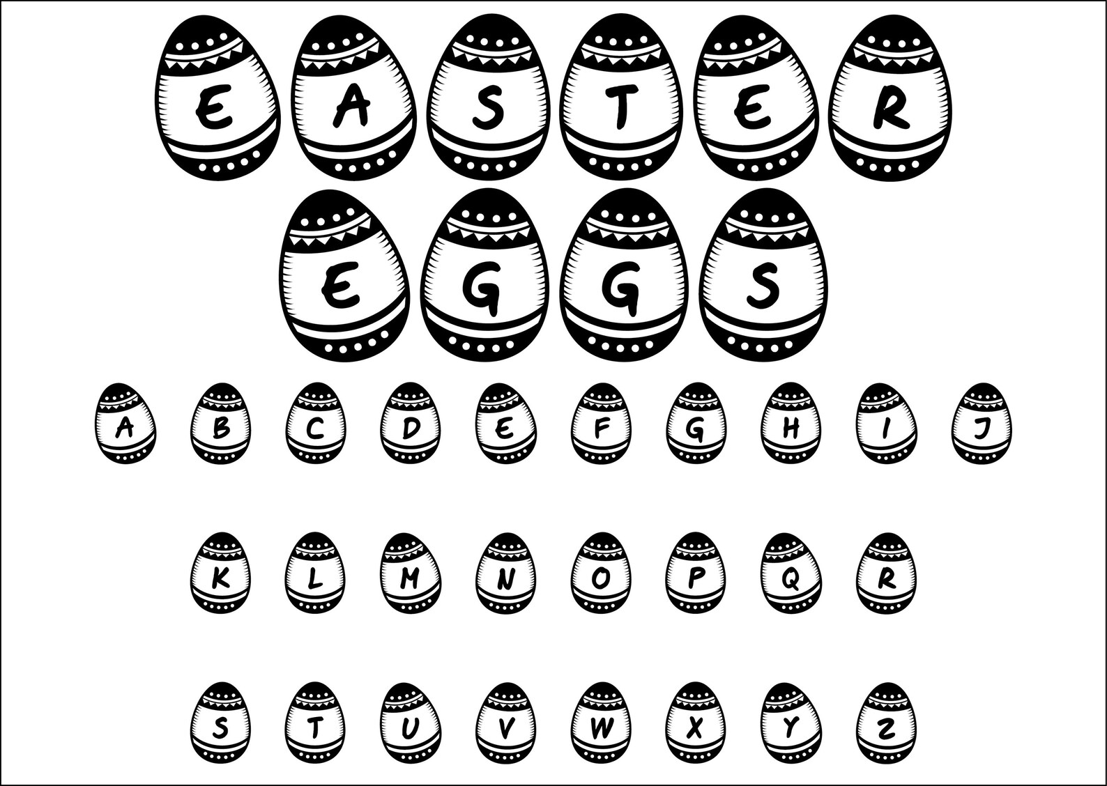 Easter Font Svg, Easter Eggs, Font Easter, Font TTF SVG PNG, Easter ...