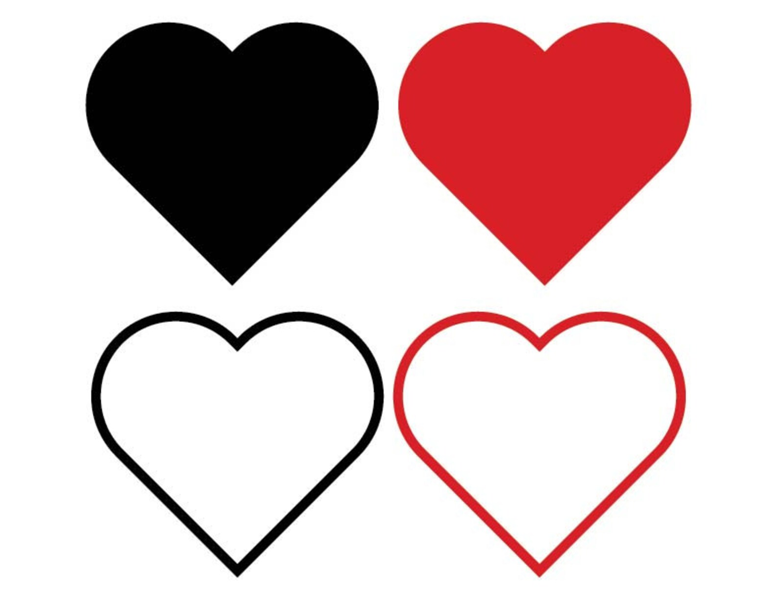 Hearts Svgbundle, Instant Download, Heart Clipart, Hearts SVG, Love SVG ...