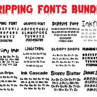 Dripping Font Svg, Blood Font, Honey Drip Chocolate Dripping Font Svg ...