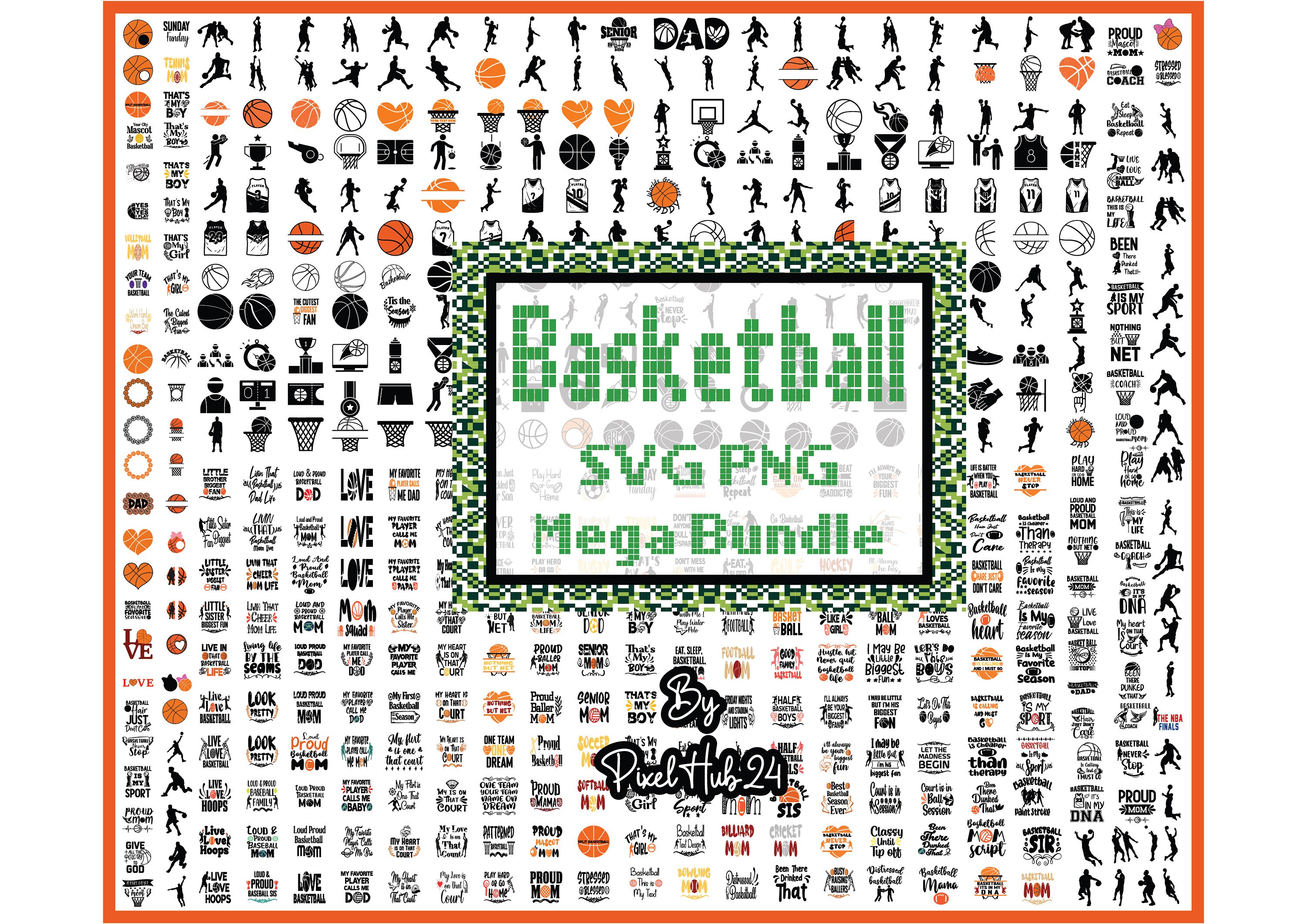 400+ Basketball SVG Bundle, Basketball PNG Bundle, Basketball Clipart ...