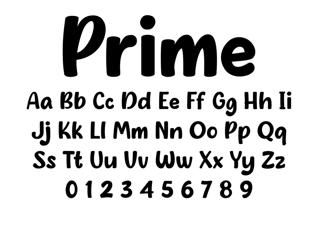 Prime Font Fun Font, Crafting Fonts, Goodnotes Font, Glowforge Font ...
