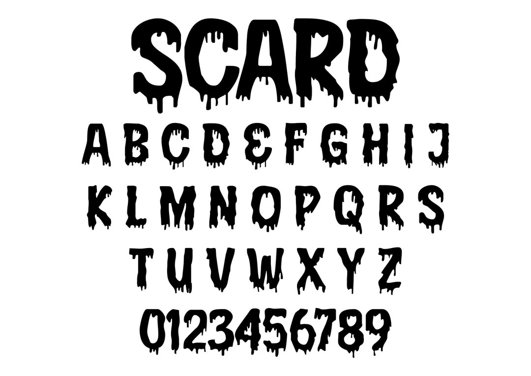 Dripping Font SVG, Dripping Alphabet, Dripping Cut Files, Svg Files ...