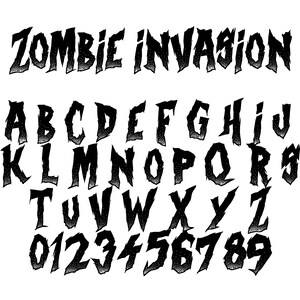 Zombie Font, TTF Zombie Letters, Font Svg, Zombie Svg, Letters Cricut ...