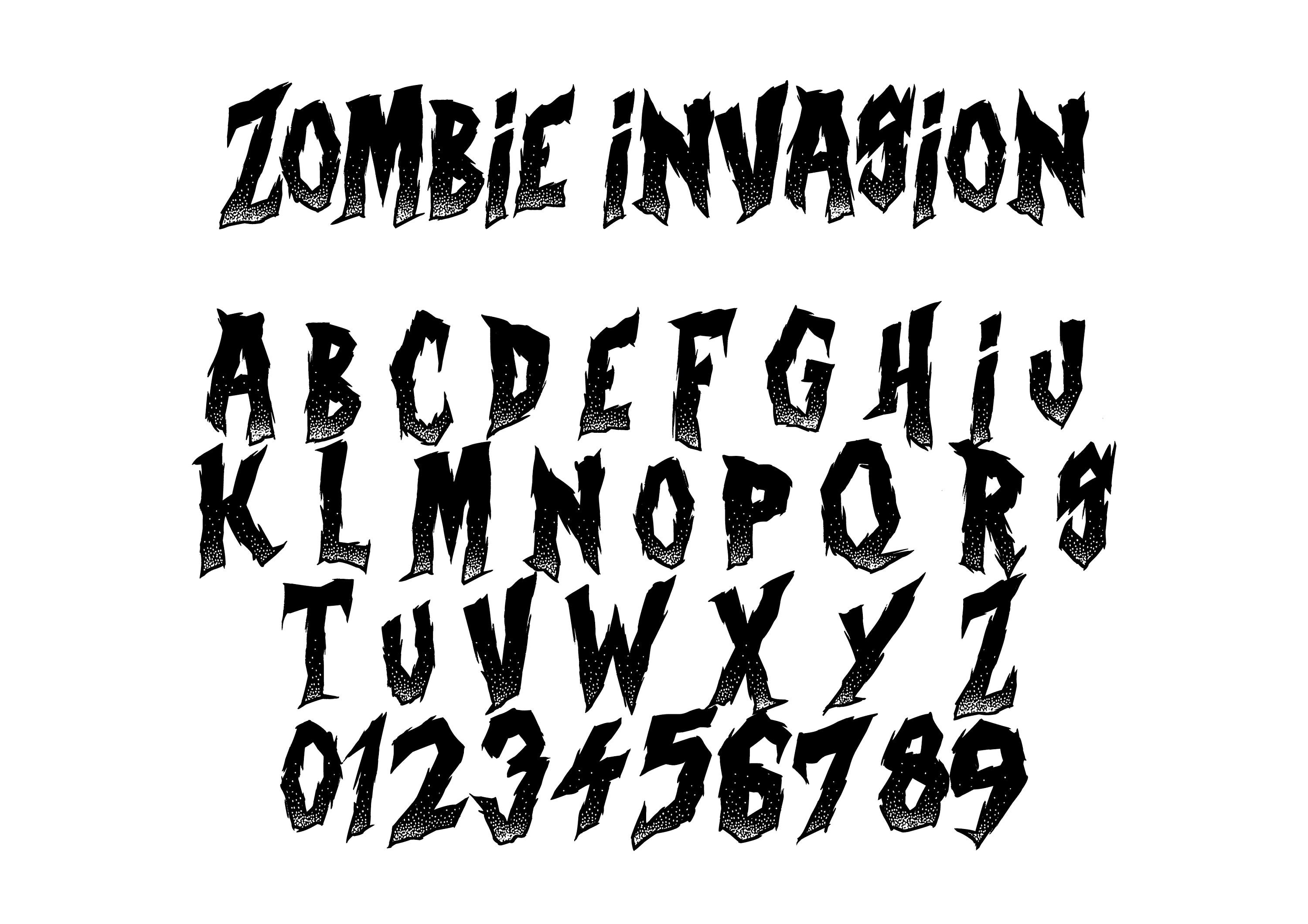 Zombie Fonts Zombie Font Door AnningArts · Creative Fabrica