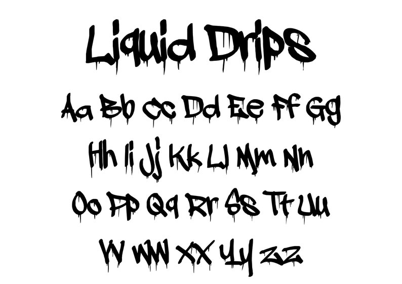 Liquid Font SVG, Dripping Alphabet, Dripping Cut Files, Svg Files ...