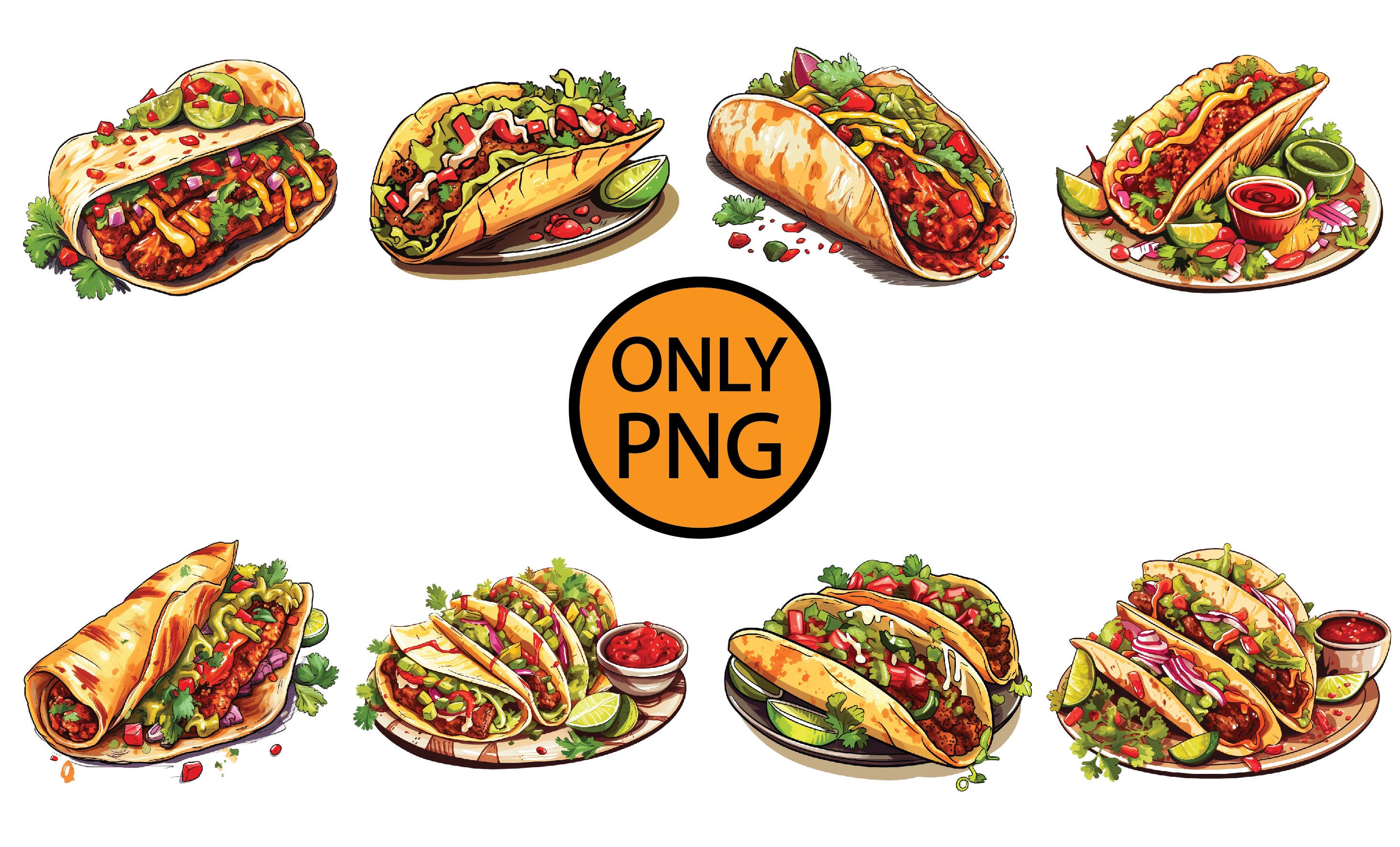 Mexican Food Cliparts, Mexican Food PNG, Mexican Food Illustration ...