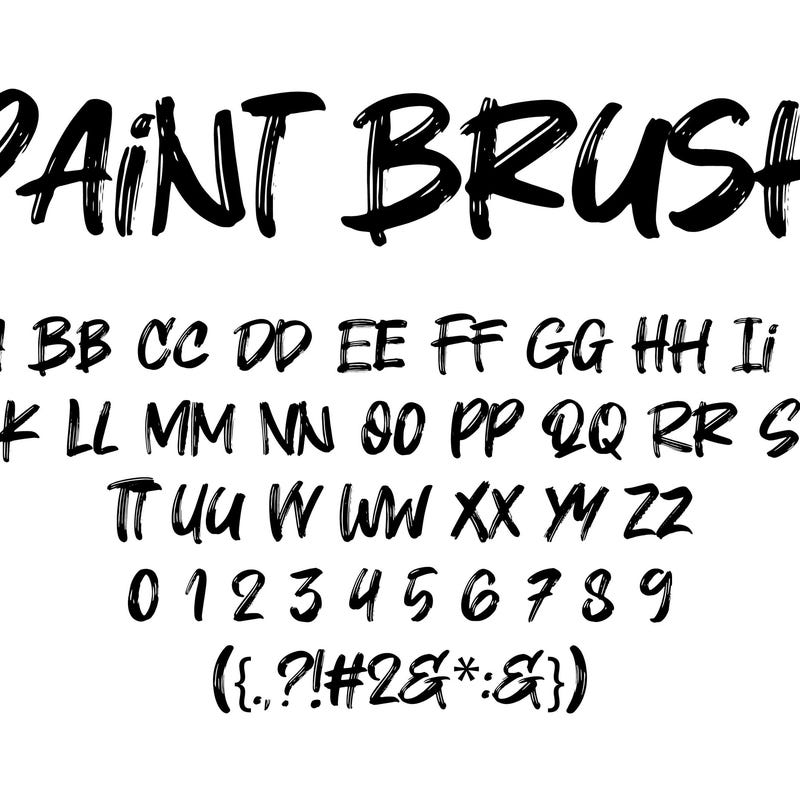 Paint Brush Font Svg - Etsy Canada