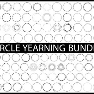Circle Yearning, Circle Svg Bundle, Floral Wreath Svg, Heart Laurel Svg ...