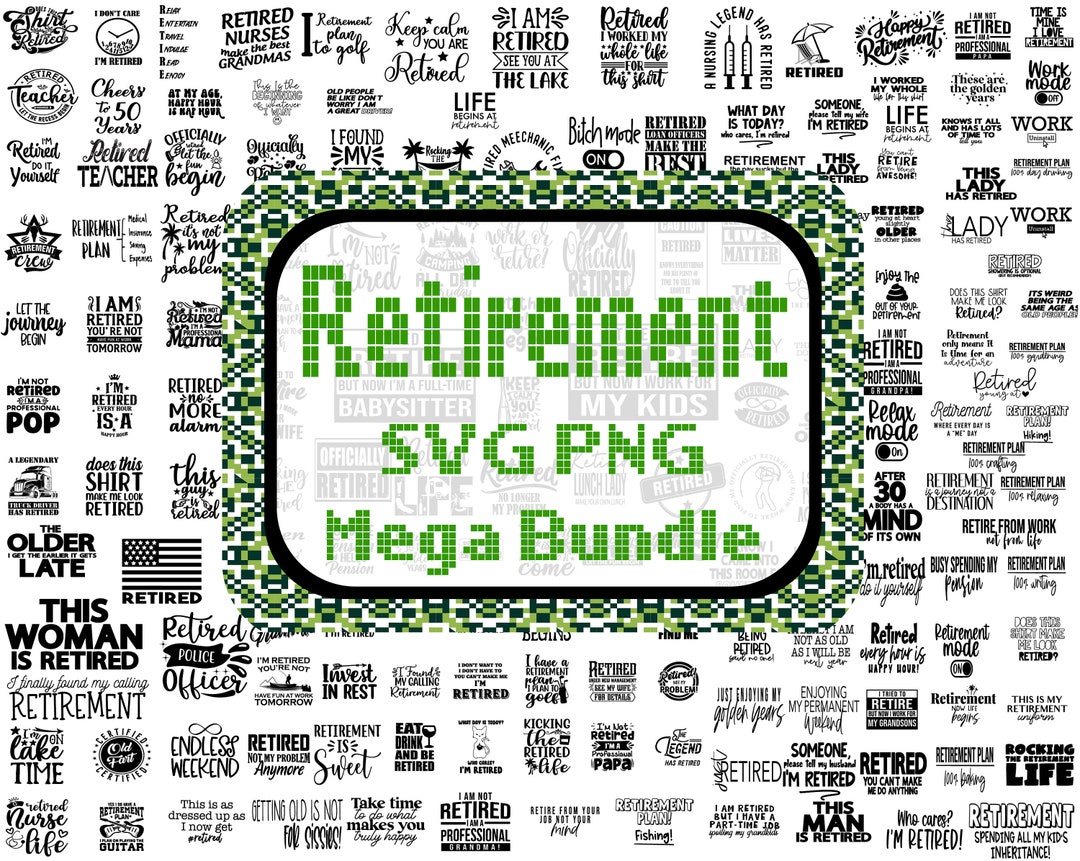 Retirement Svg Bundle, Engraving File Svg, Officially Retired Svg ...