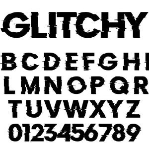 Glitchtastic Computer, Hacker Font, Glitch Effect Font, Glitch Font SVG ...
