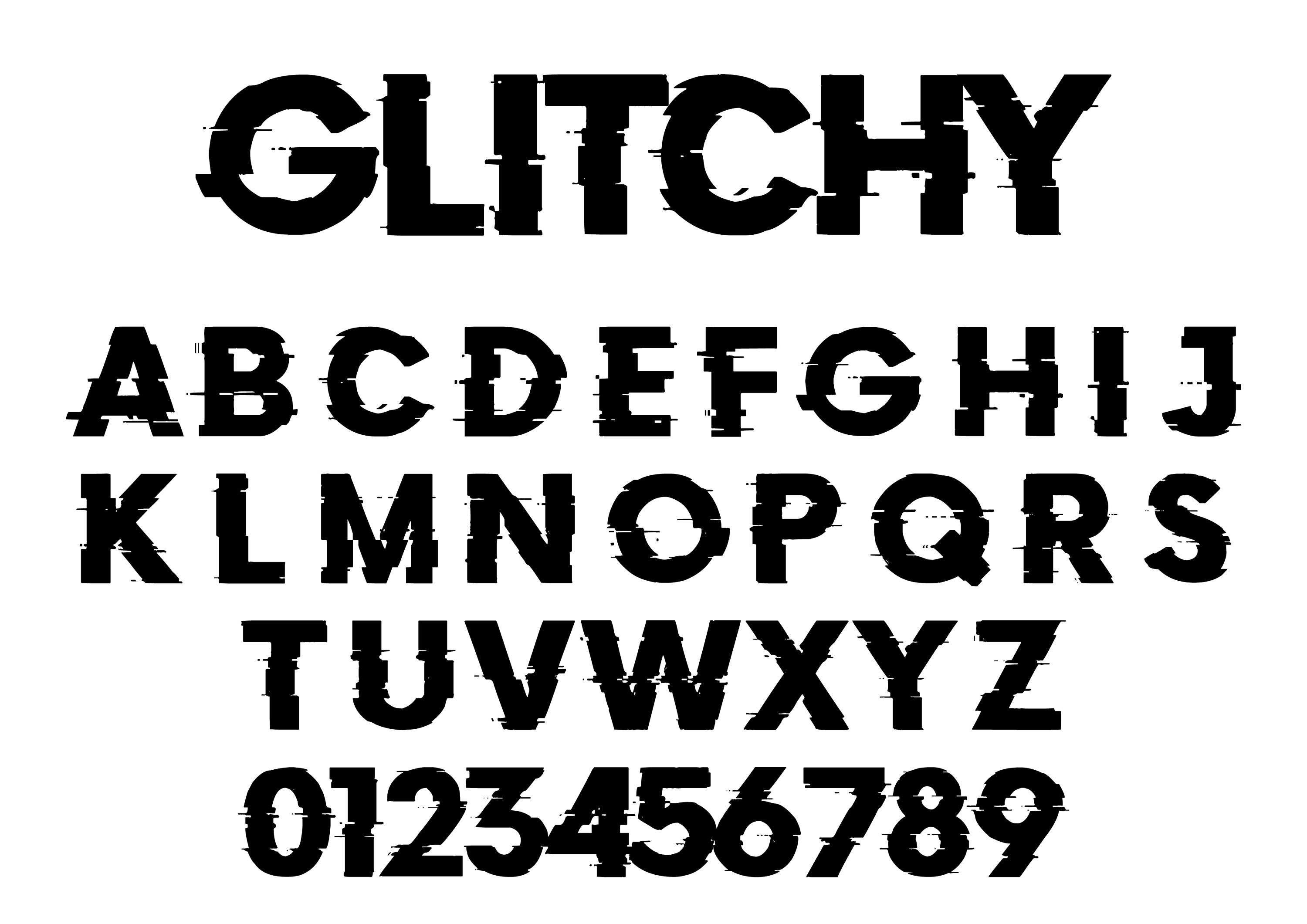 Glitchtastic Computer, Hacker Font, Glitch Effect Font, Glitch Font SVG ...