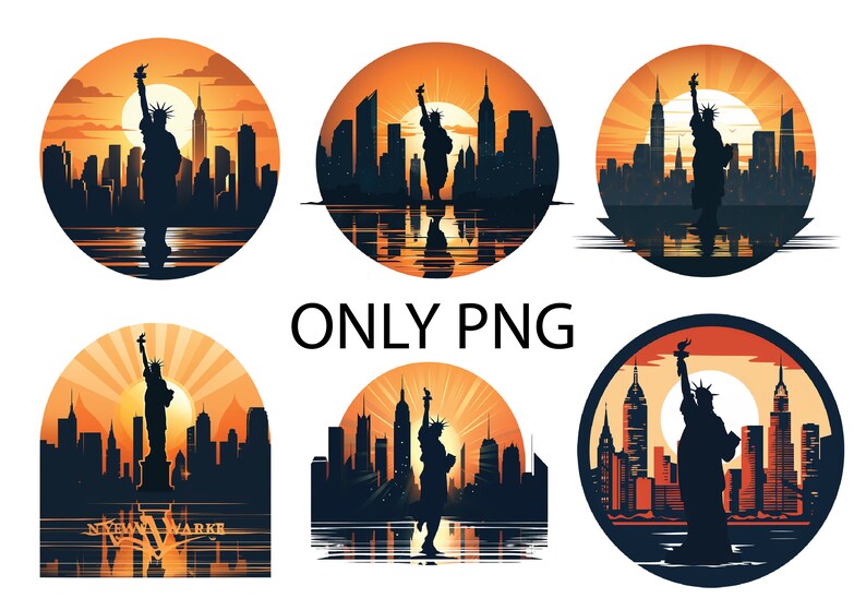 New York Clip Ar,t Set Digital Scrapbooking, Clipart Style Personal ...