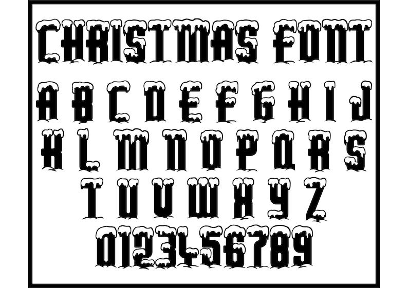 Snow Flakes Font SVG, Font SVG, Christmas Font Svg, Winter Font Svg ...