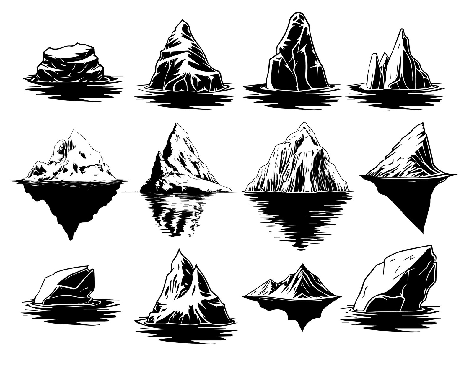 Iceberg SVG Bundle, Iceberg Svg, Iceberg Png, Iceberg Vector, Iceberg ...