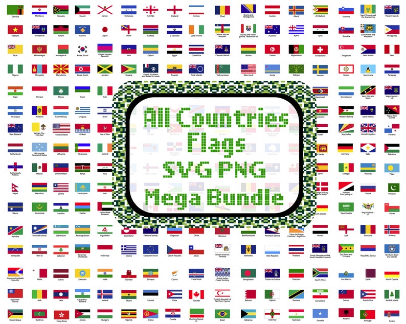 285 Flags SVG, PNG Bundle, Country Flags Svg, Patriotic Svg, World ...