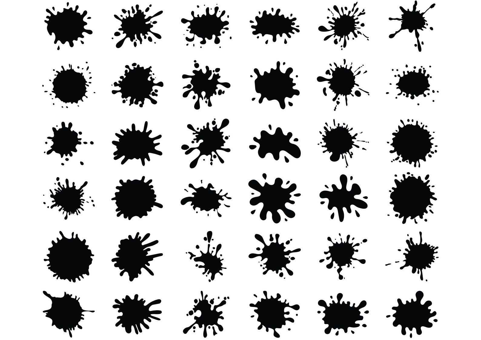 Paint Splatter SVG Bundle, Paint Splatter PNG Bundle, Ink Splatter Svg ...