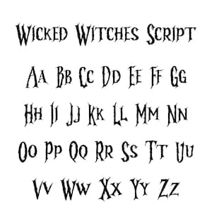 Wicked Witches SVG, Horror Font, Svg Files, Fonts for Cricut, Fonts ...