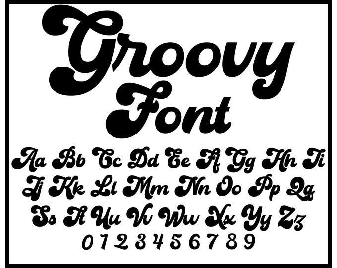 Groovy Font Bundle, Retro Alphabet Svg, Vintage Font, Groovy Alphabet ...