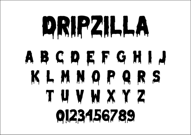 Dripping Font SVG, Drip Font Svg, Files for Cricut, Font Silhouette ...