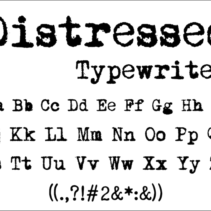 Typewriter Font Letter Stamp - Etsy