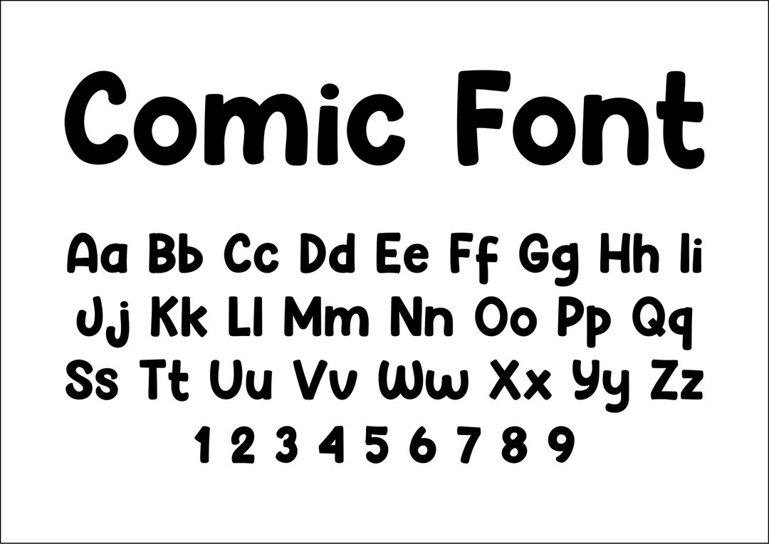 Comic Font SVG, Comic Bubbles, Clipart Kids Font, Comic Svg, Comic Font ...