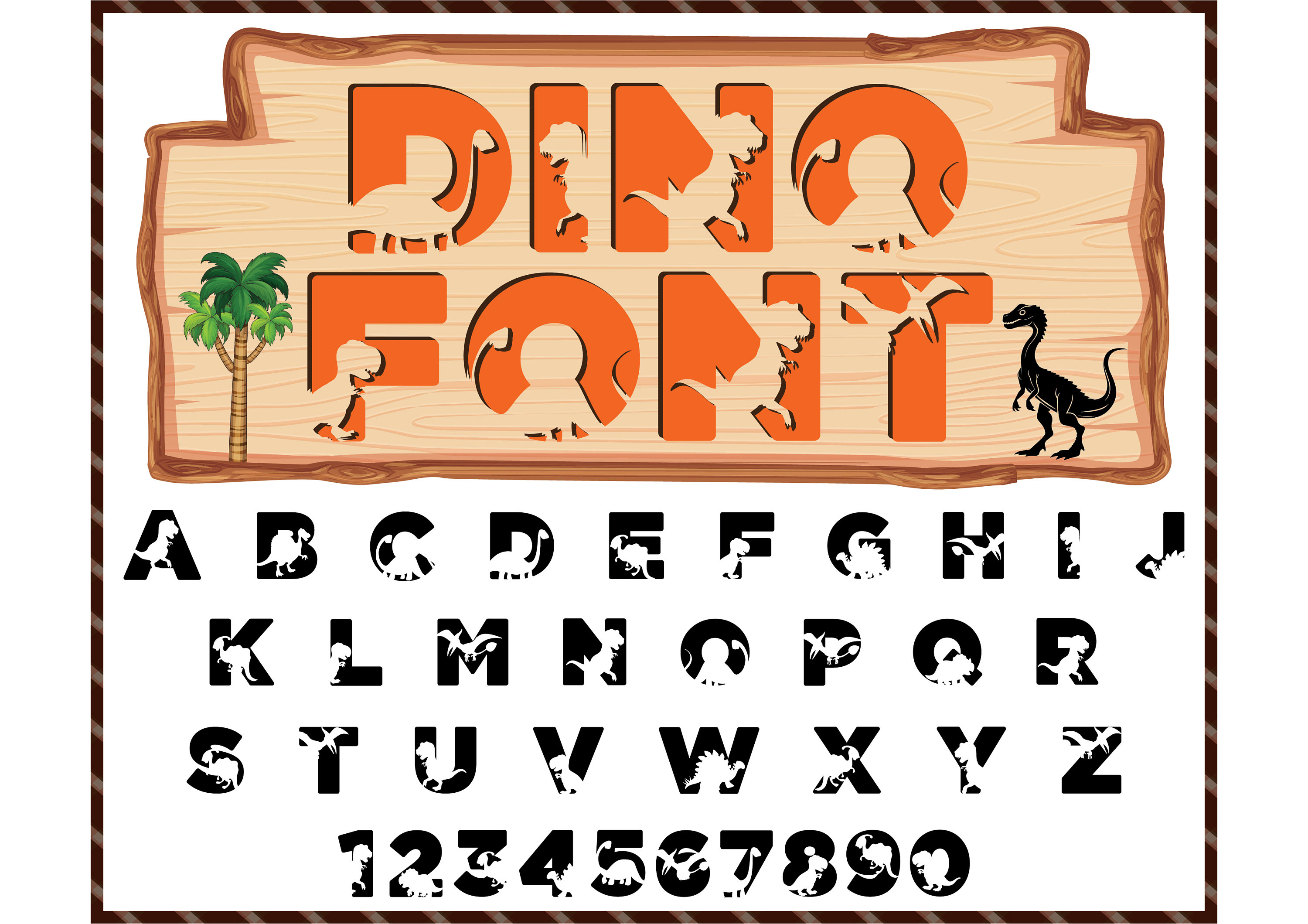 Dinosaur Letters, SVG Dinosaur Font, Dinosaur SVG, SVG Baby Font, Dino ...